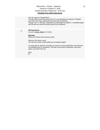 Hyperfiction Forum Part 1 | PDF