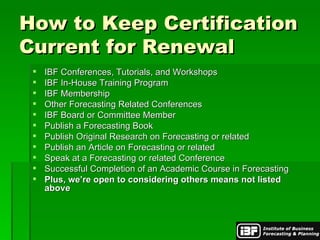 IBFCertification Benefits | PPT | Business | Business and Finance