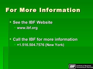 IBFCertification Benefits | PPT | Business | Business and Finance