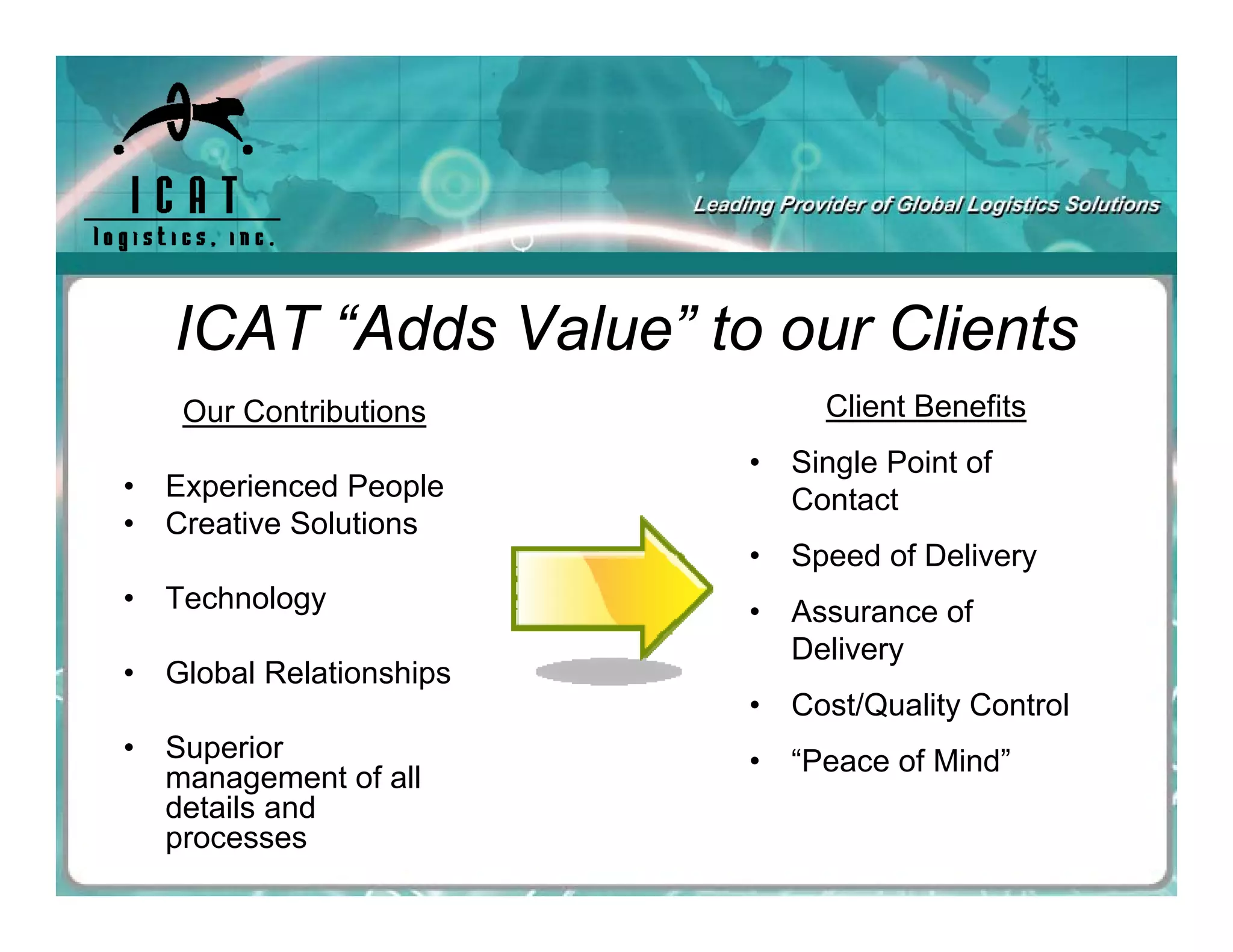 ICAT Logistics Overview | PDF