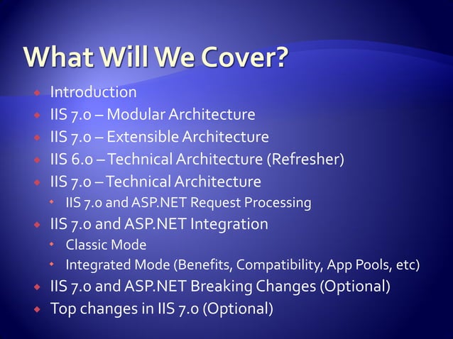 IIS 7.0 Architecture And Integration With Asp.Net