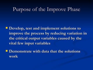 Improve Phase | PPT