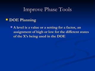Improve Phase | PPT