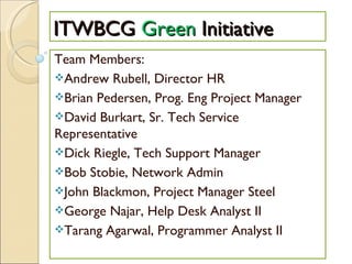 Office Green Initiative | PPT