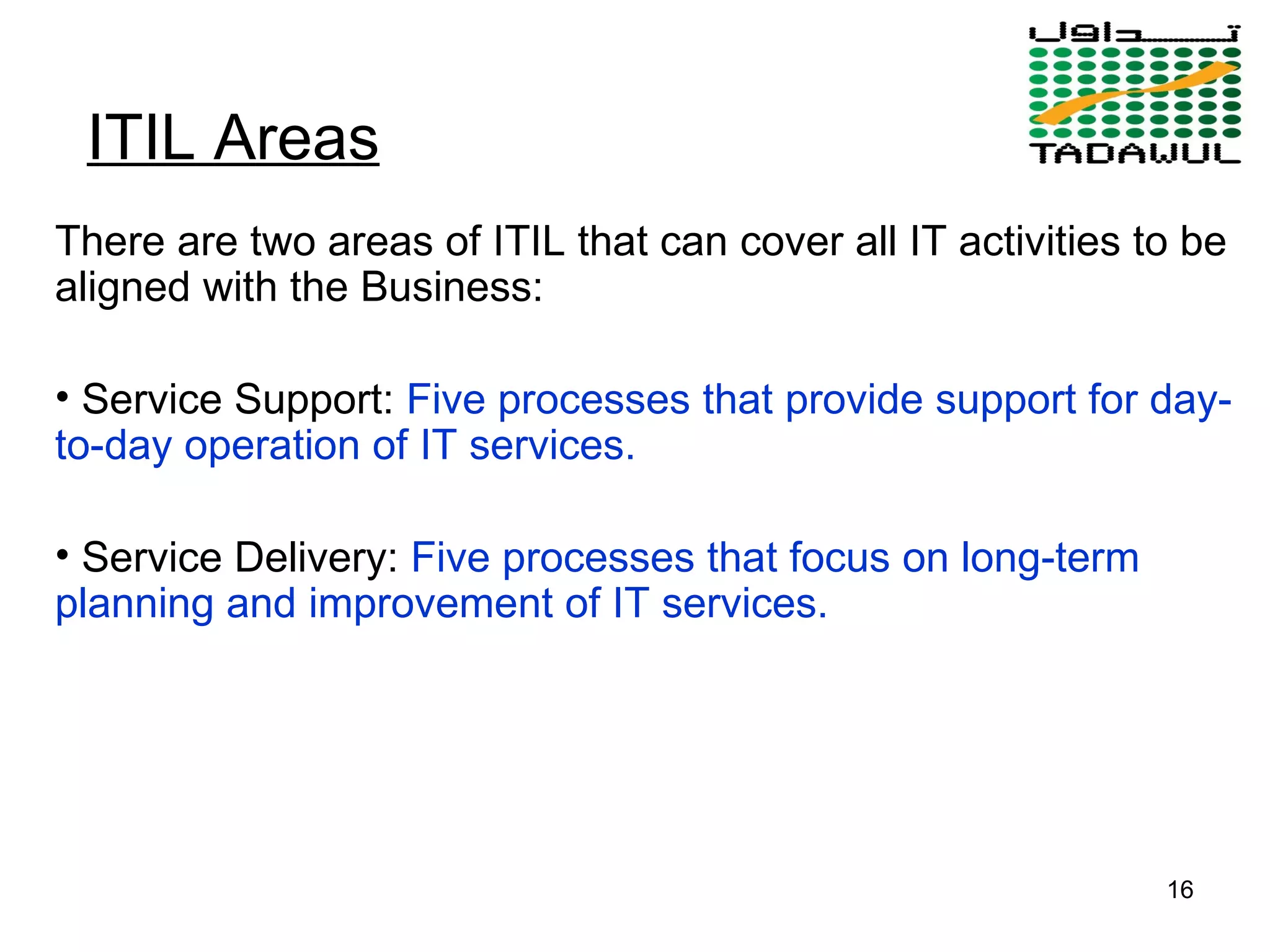 Itil & Process Concepts Awareness Tadawul 5 Of March 2007 | PPT