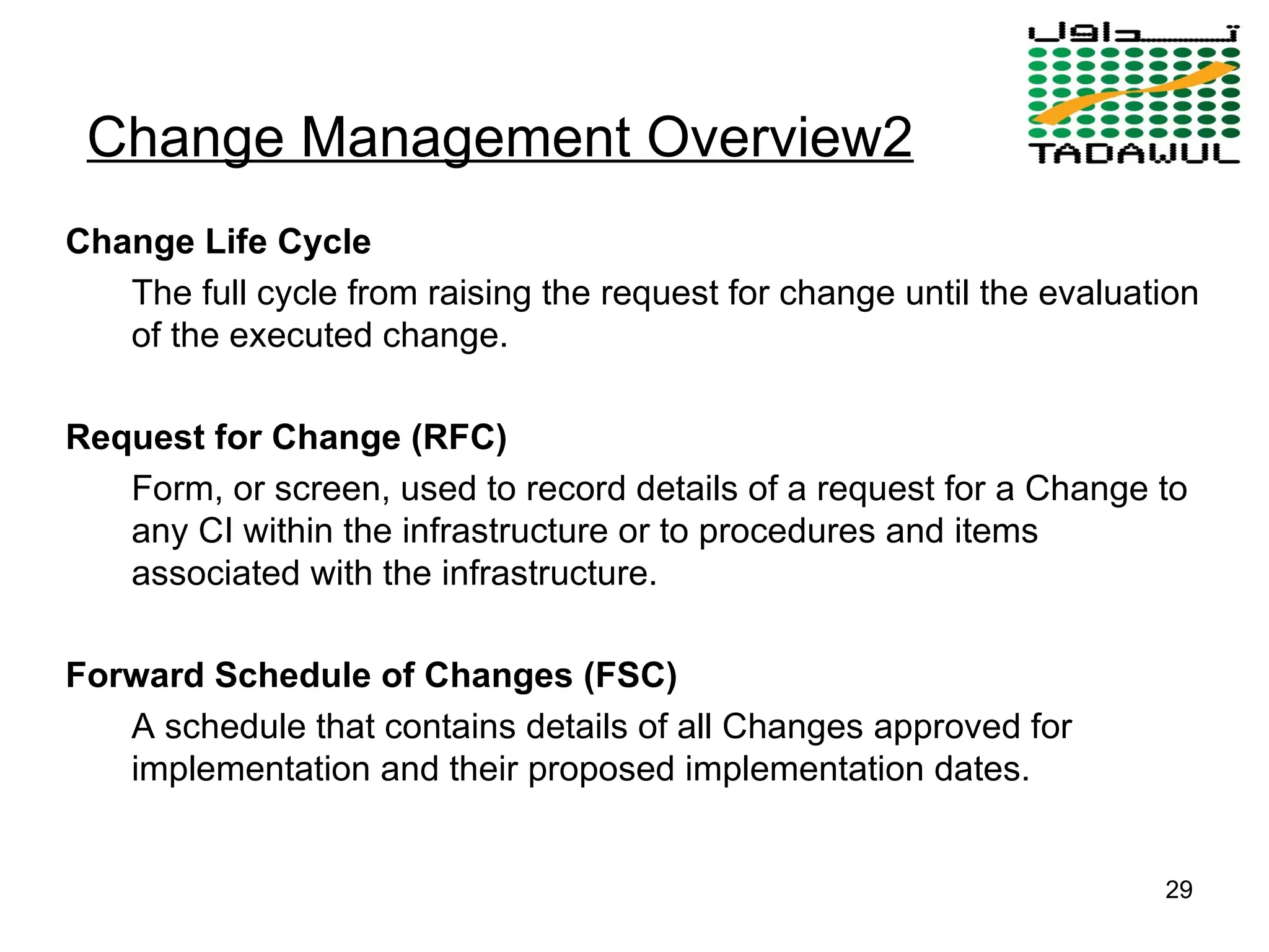 Itil & Process Concepts Awareness Tadawul 5 Of March 2007 | PPT
