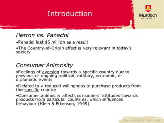 Implicit Consumer Animosity | PPT