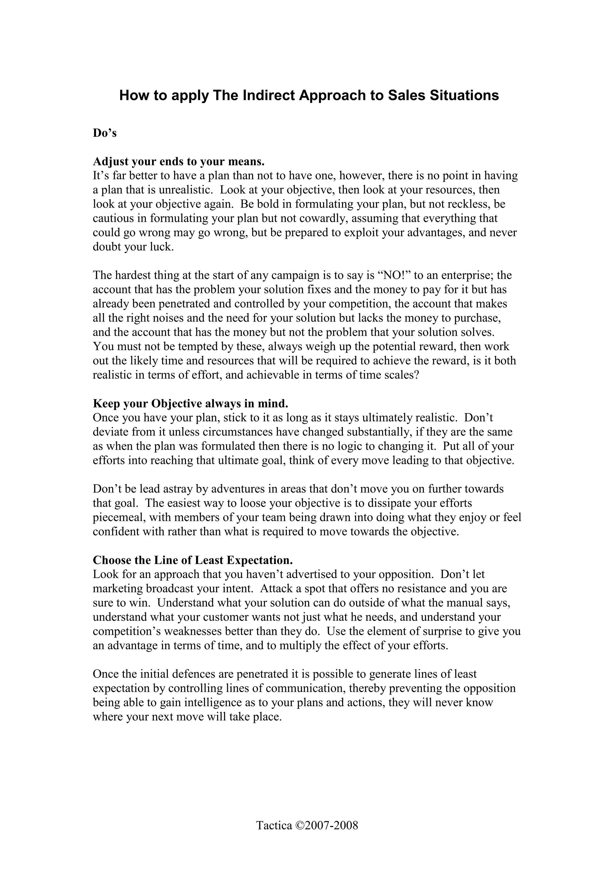 Indirect Approach White Paper | PDF