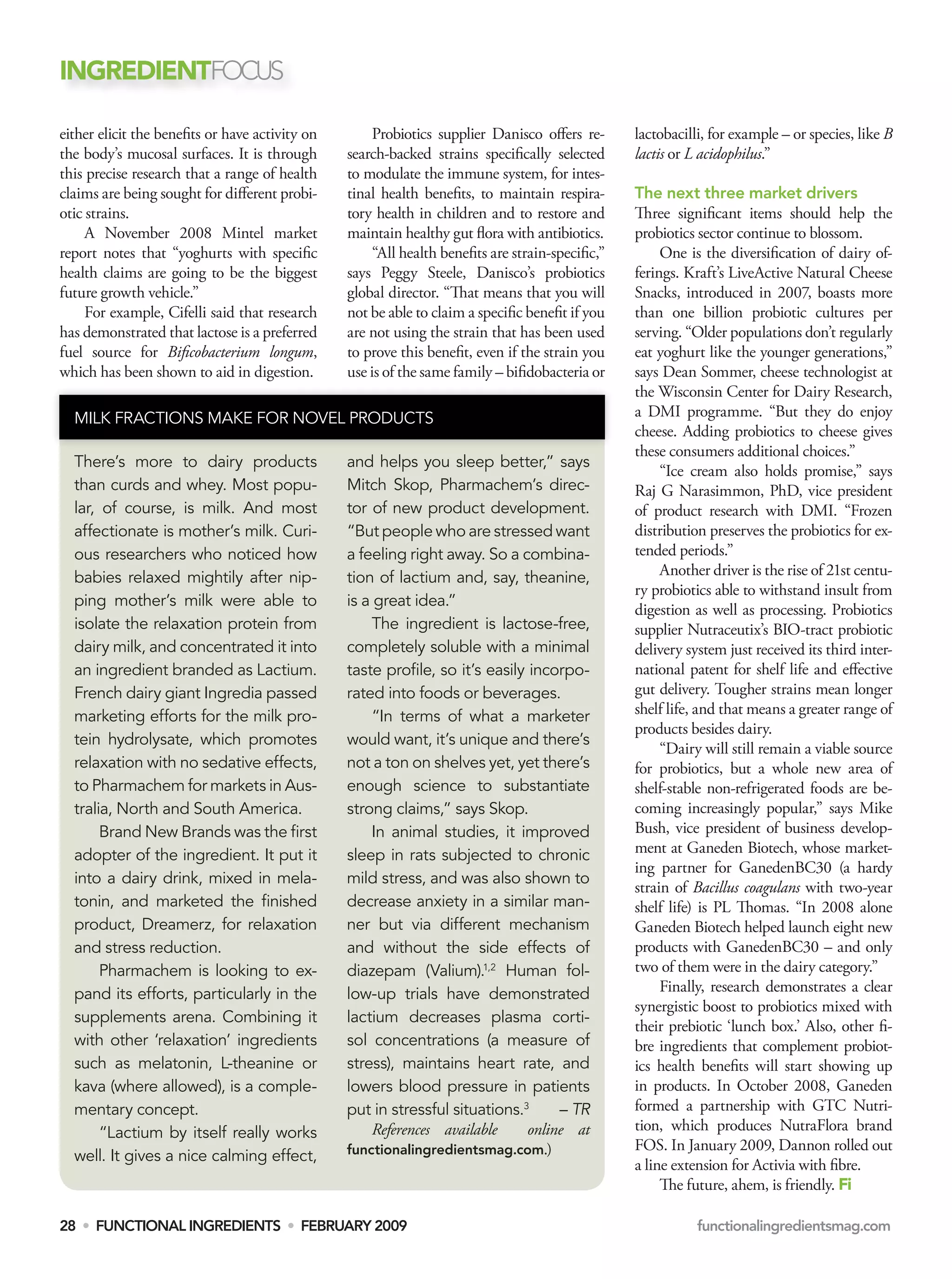 Ingredient Focus Feb09 | PDF