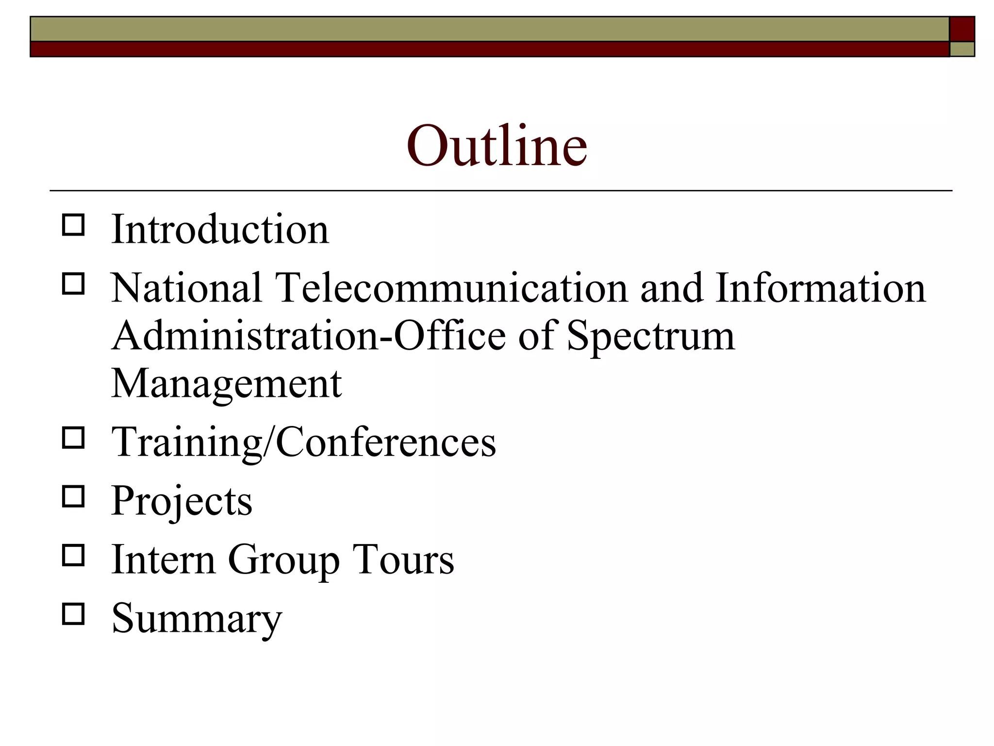 Internship Overview Presentation Final | PPT