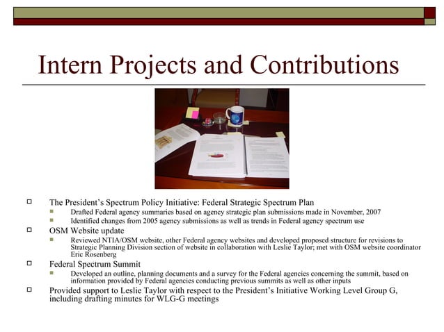 Internship Overview Presentation Final | PPT