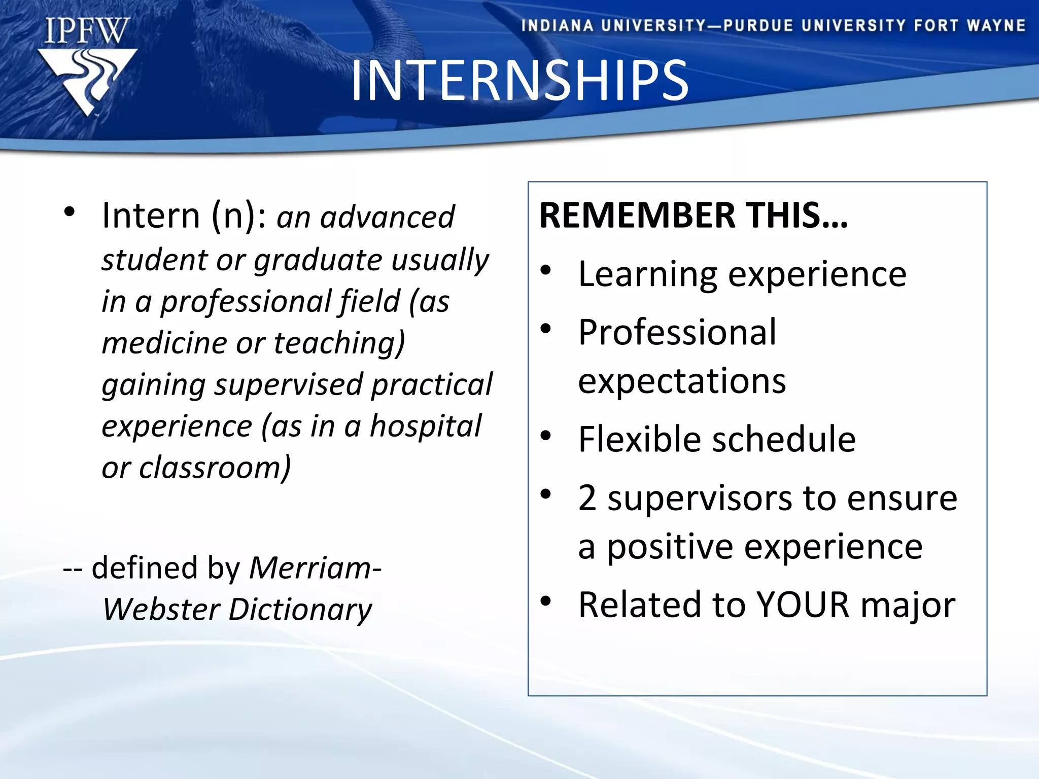 Internships On A Time Budget | PPT | Undergraduate Education | College Education