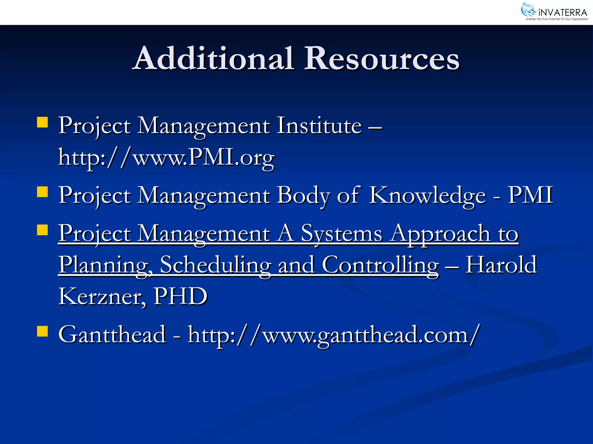 Intro to Project Management | PPT