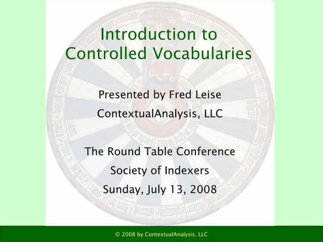 Introduction To Controlled Vocabularies | PPT