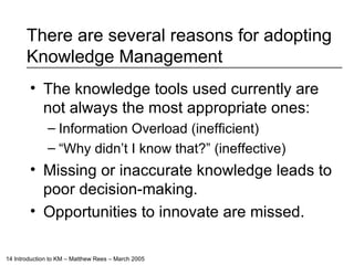 Introduction To Knowledge Management | PPT