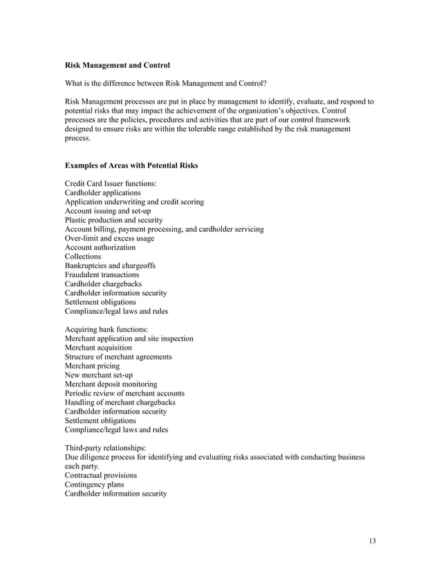 Introduction To Risk Management Process | PDF