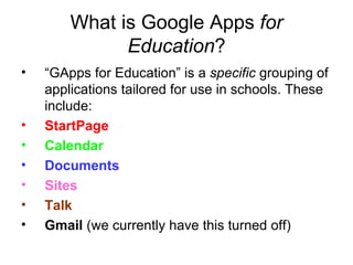 Introduction to Google Apps For Education | PPT
