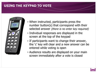 Intro to IML Keypads | PPT