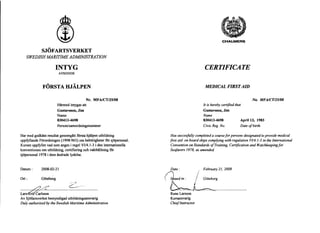 Intyg Certificates | PDF