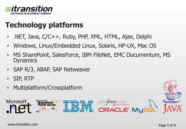Itransition At A Glance 2009 | PPT