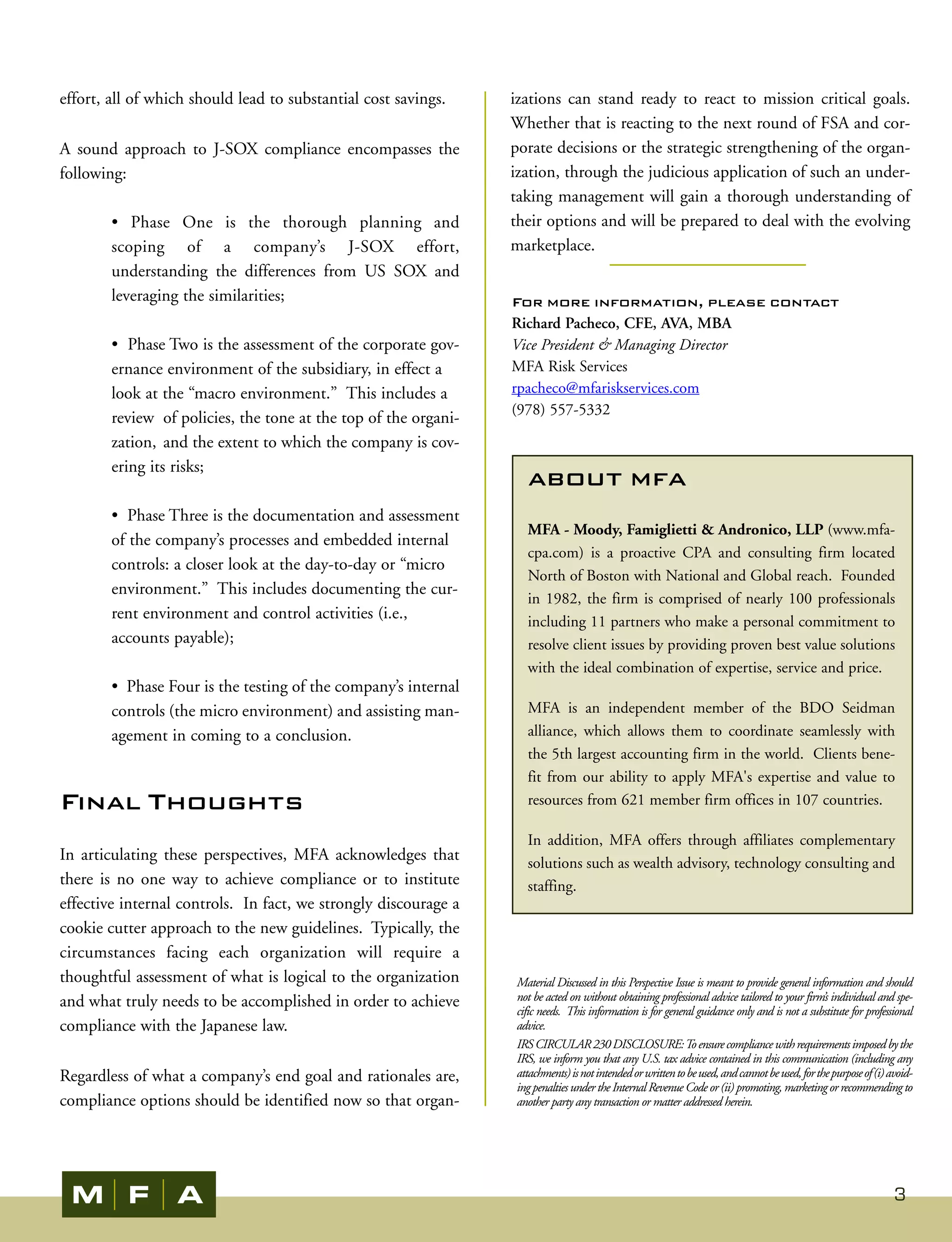 J-Sox Perspective | PDF