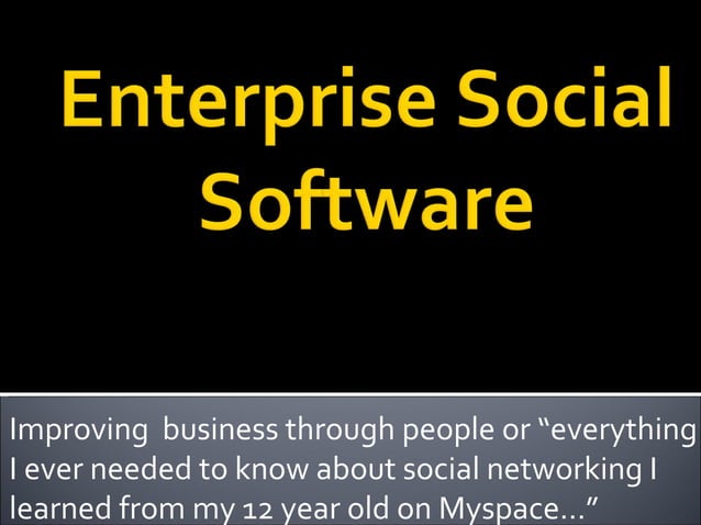 KM World Enterprise Social Networking 2007 | PPT