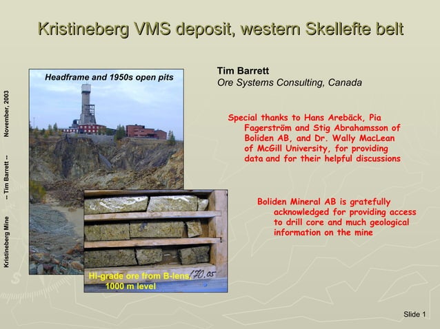 Kristineberg VMS deposit, northern Sweden | PPT