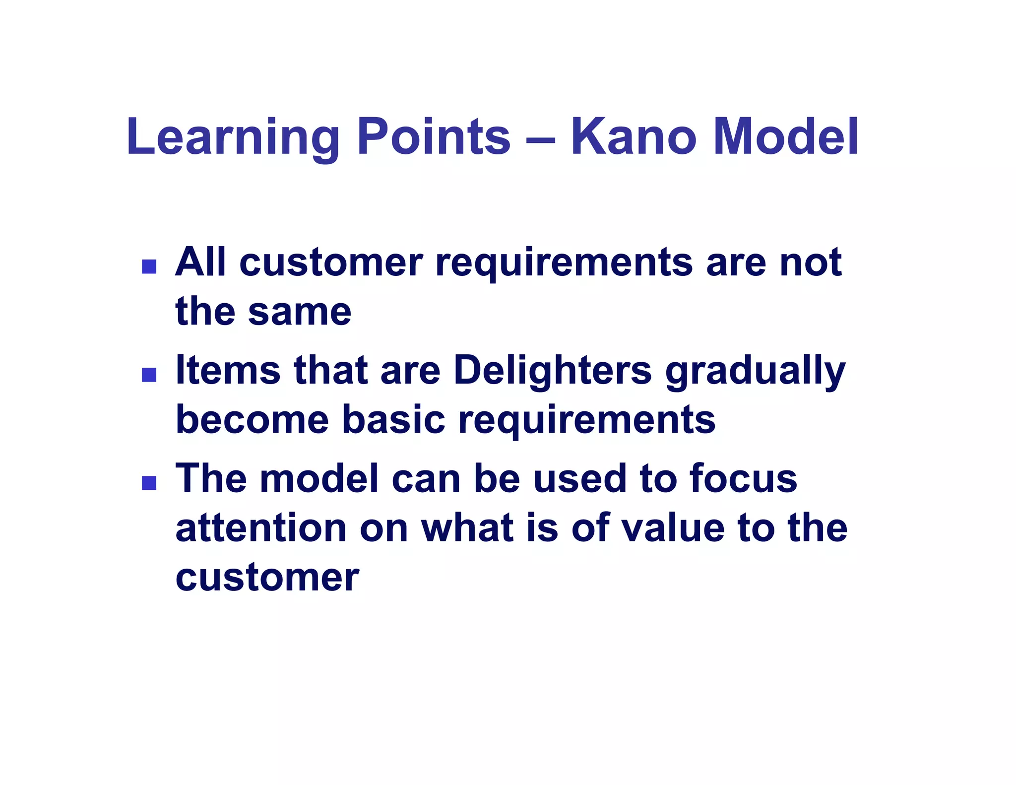 Kano Model For Customer Satisfaction | PDF