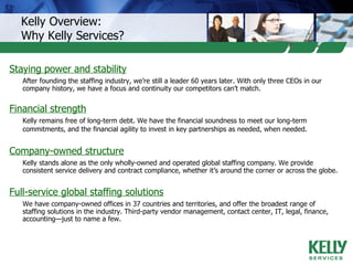 Kelly Services LinkedIn Presentation | PPT | Human Resources | Business