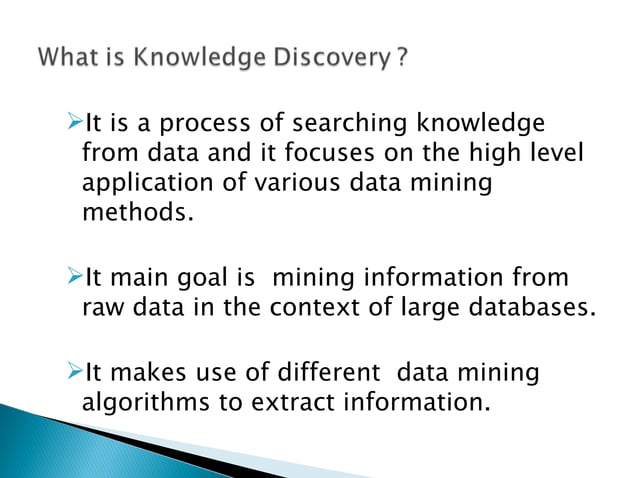Knowledge Discovery Using Data Mining | PPT | Computer Software and Applications | Computing