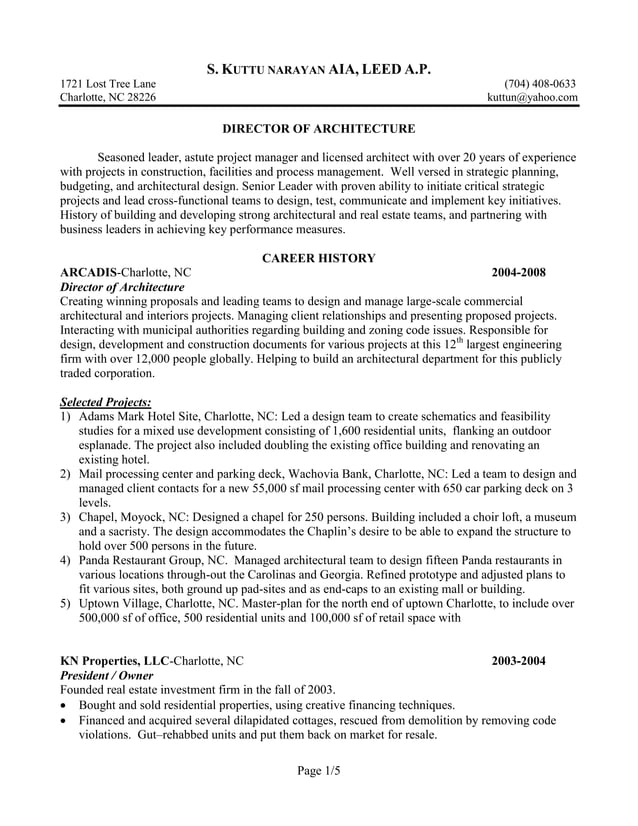 Kuttu Resume V8 Director Archit | PDF