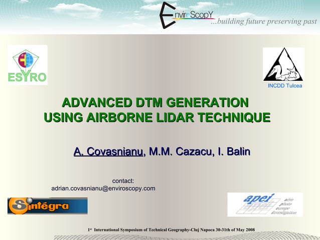 ADVANCED DTM GENERATION USING AIRBORNE LIDAR TECHNIQUE | PPT ...