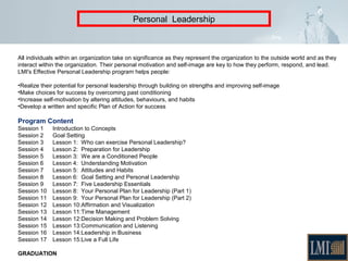 Lmi Total Leader Presentation | PPT