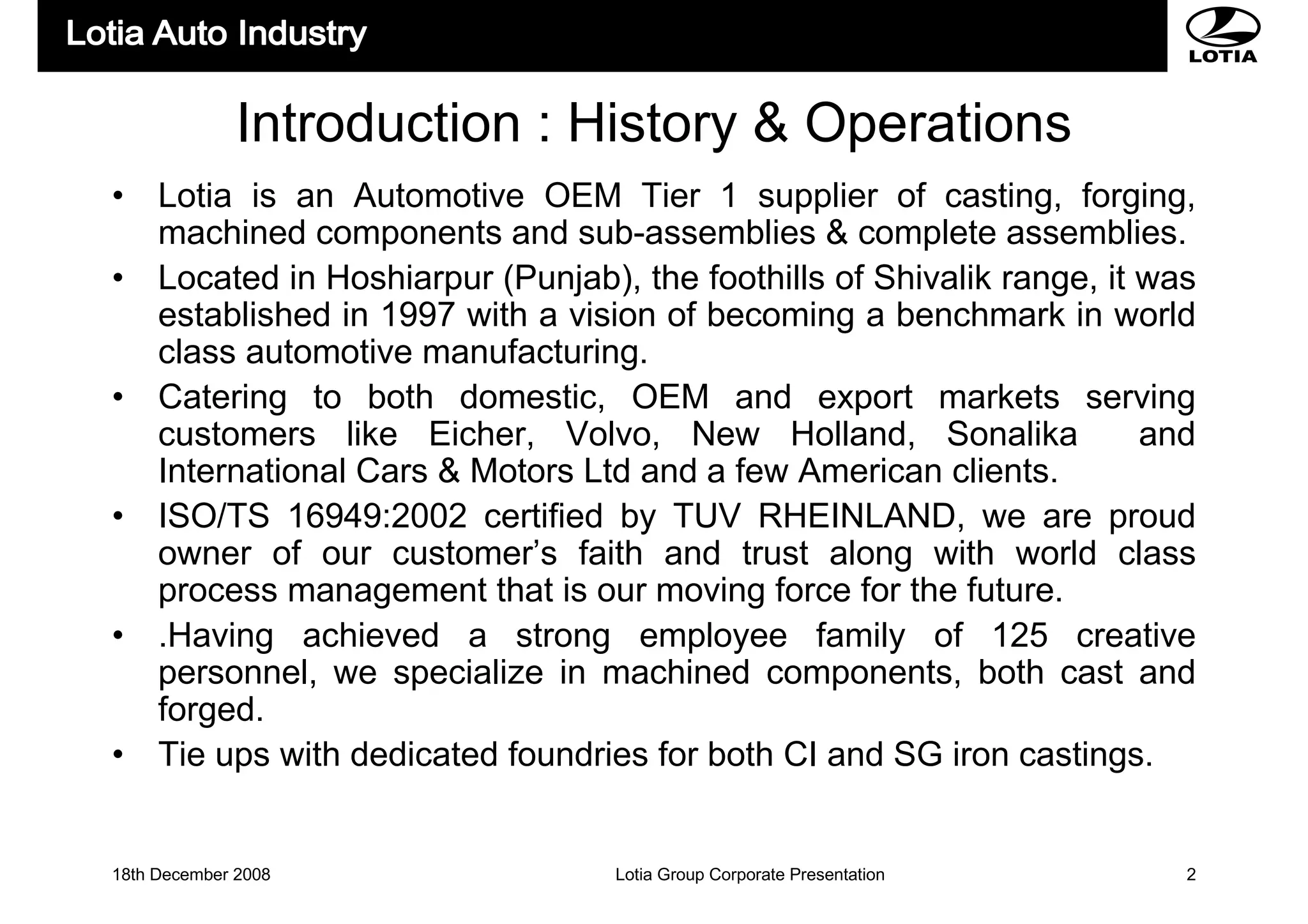 Lotia Auto Industry | PDF