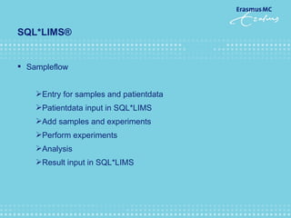 SQL*LIMS® 4 cytogenetics | PPT