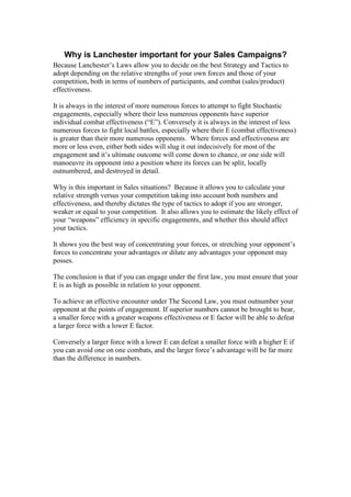 Lanchester Laws | PDF | Physics | Science