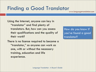 Language Translation Guide | PPT
