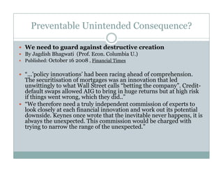 Leadership Regulation Markets And The Law of Unintended Consequences | PPT