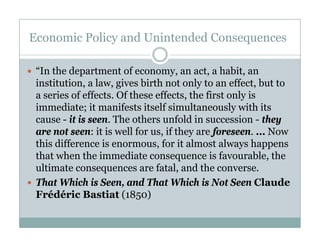 Leadership Regulation Markets And The Law of Unintended Consequences | PPT