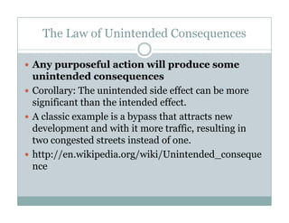 Leadership Regulation Markets And The Law of Unintended Consequences | PPT