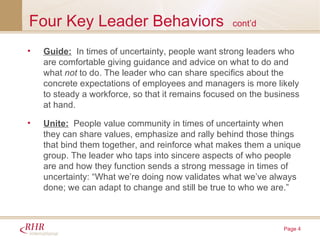 Leadership In Times Of Uncertainty (2008 10) | PPT