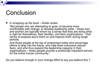 Leading Change Book Review | PPT