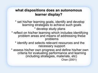 Learner Autonomy In A Nutshell | PPT | Educational Assessment | Education