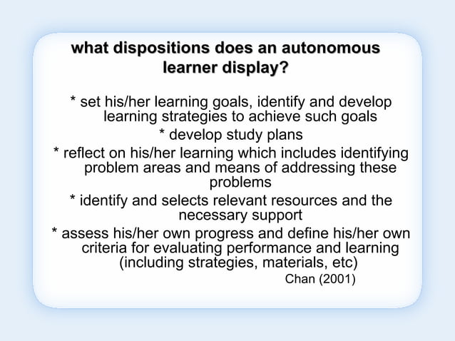 Learner Autonomy In A Nutshell | PPT | Educational Assessment | Education