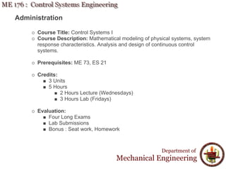 Lecture 0 ME 176 0 Overview | PDF