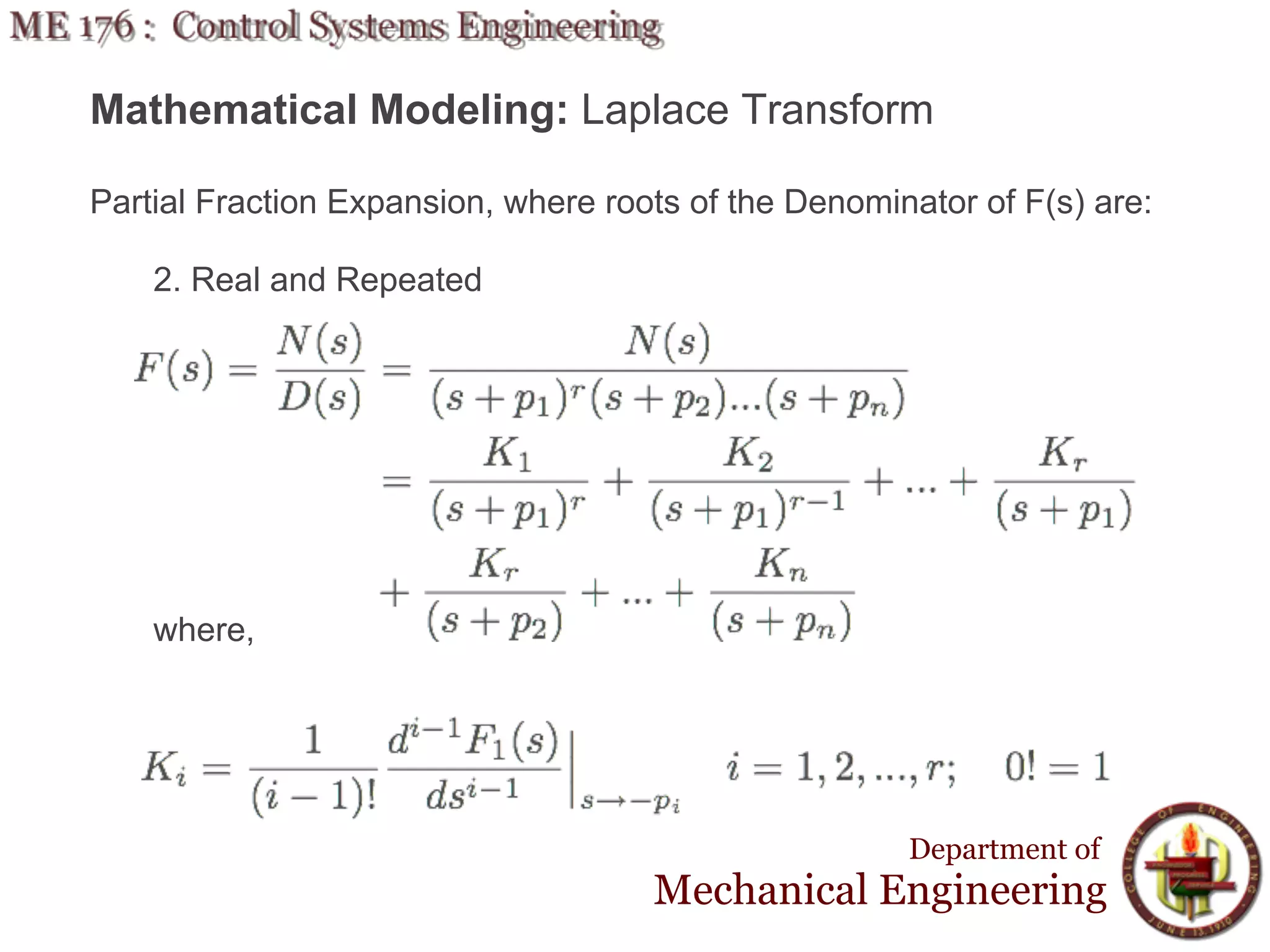 Lecture 2 ME 176 2 Mathematical Modeling | PDF | Physics | Science