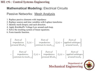 Lecture 3 ME 176 2 Mathematical Modeling | PPT