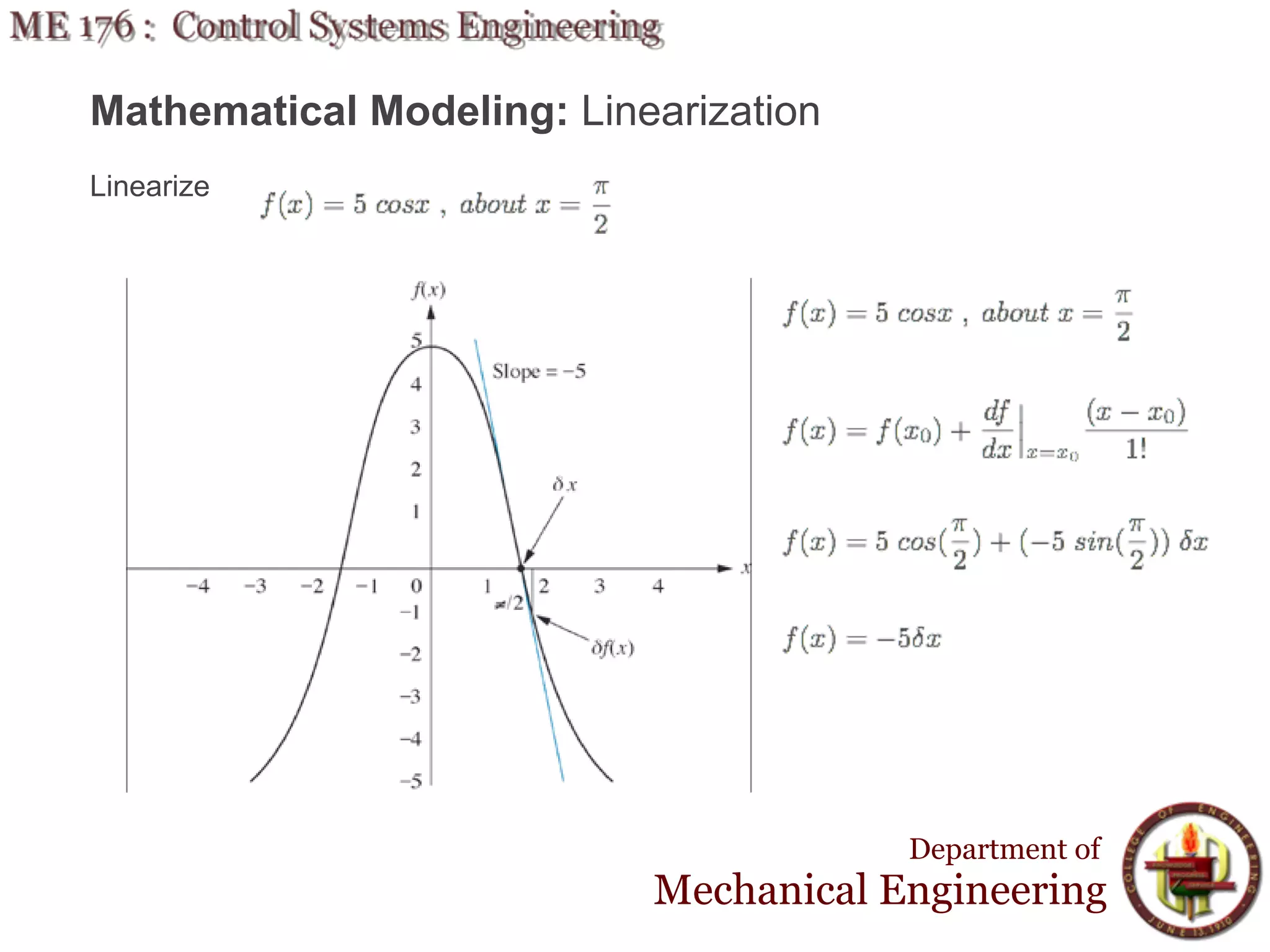 Lecture 5 ME 176 2 Mathematical Modeling | PDF