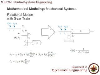 Lecture 5 ME 176 2 Mathematical Modeling | PPT