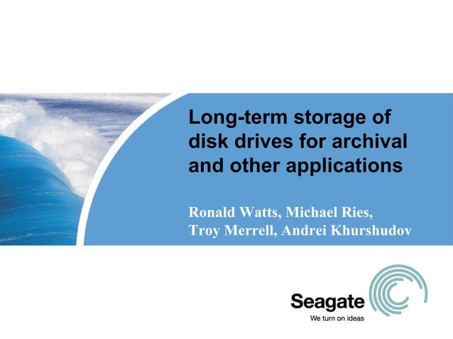 Long Term Data Storage 2007 | PPT
